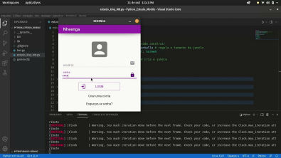 Interface de login para projeto NHEENGA usando bibliotecas KivyMd, Kivy ...
