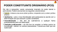 Poder Constituinte - Direito Constitucional I