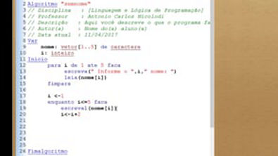 Como utilizar Vetores no Visualg YouTube (360p) - Algoritmos